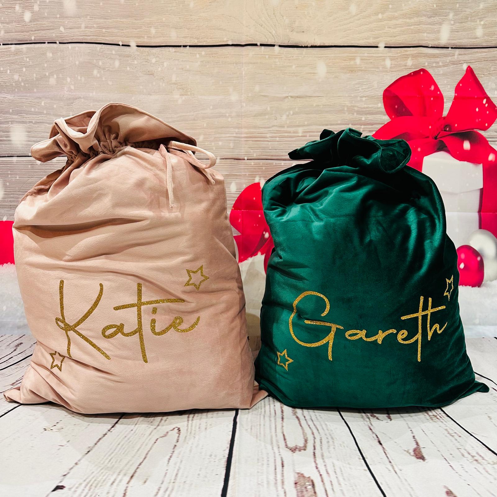 Luxurious Personalized Velvet Santa Sack